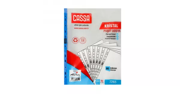 Fayl A4 C-7265 80 mic. şəffaf 50 ədədli - Ofisait
