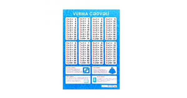 Vurma cədvəli A4 (210X297) - Ofisait