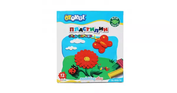 Plastilin OL-1910 12 rəng 240 qr - Ofisait